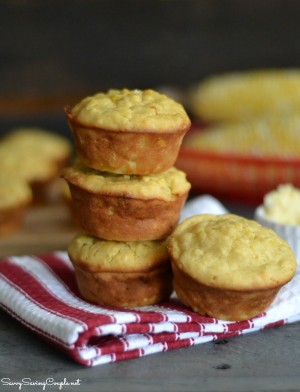 How to Make Fresh Corn Muffins with Real Corn - Savvy Saving Couple