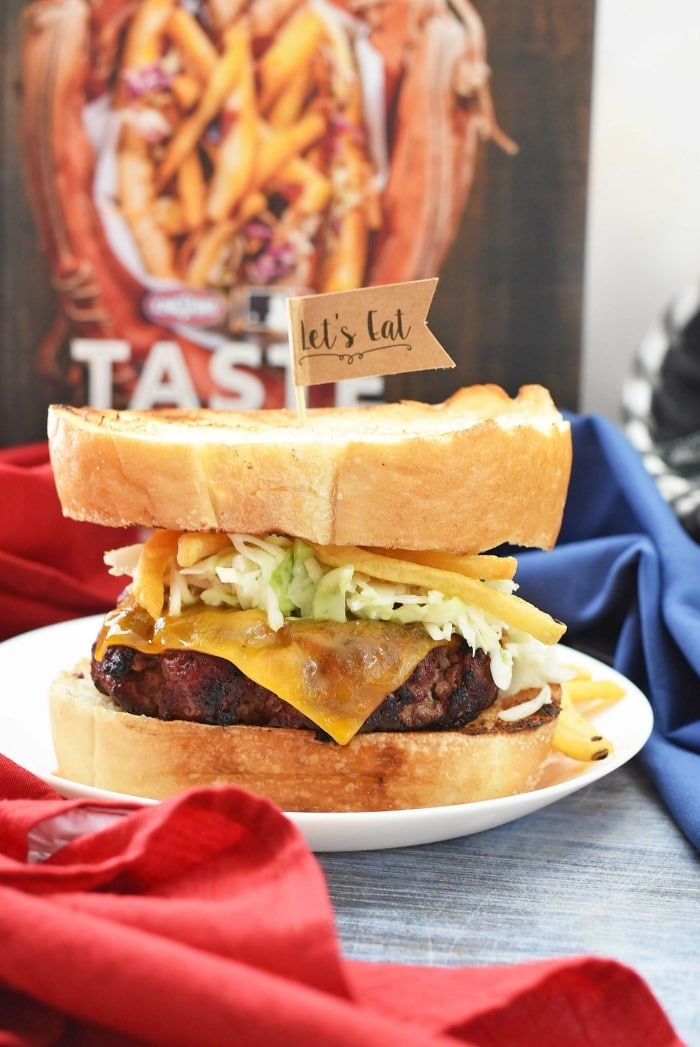 The Best Tasting Grilled Cheesesteak Burgers Ever! - Savvy Saving Couple