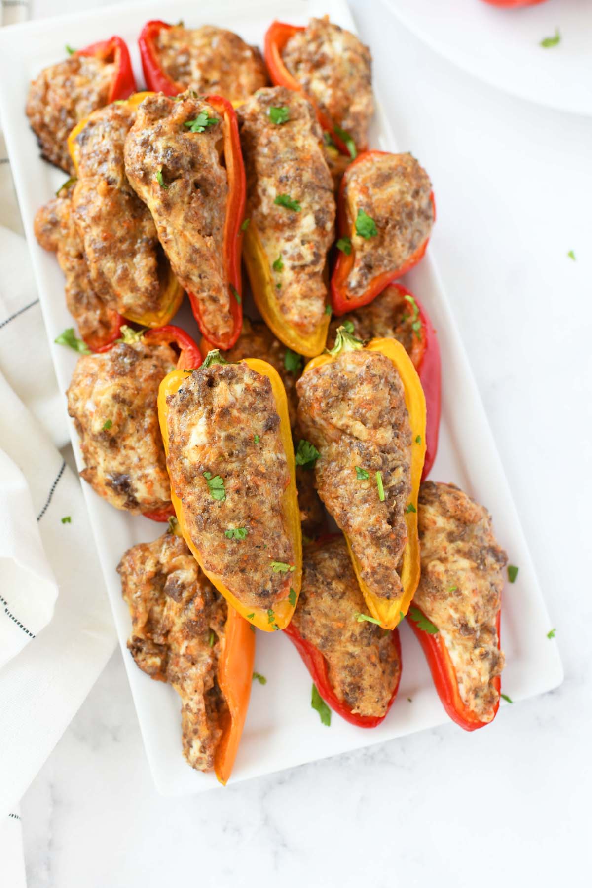 Mini Cheesy Taco Stuffed Peppers - Savvy Saving Couple