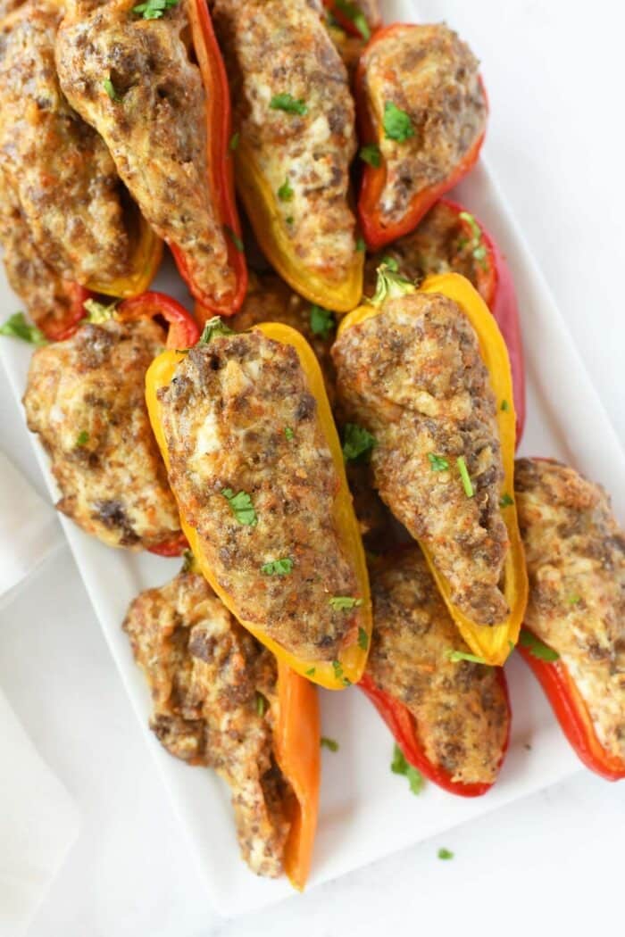 Mini Cheesy Taco Stuffed Peppers - Savvy Saving Couple