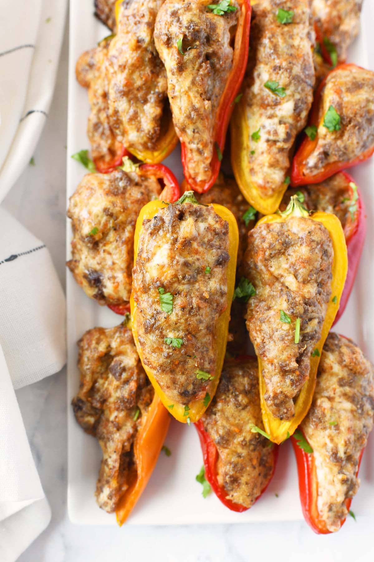 Mini Cheesy Taco Stuffed Peppers - Savvy Saving Couple