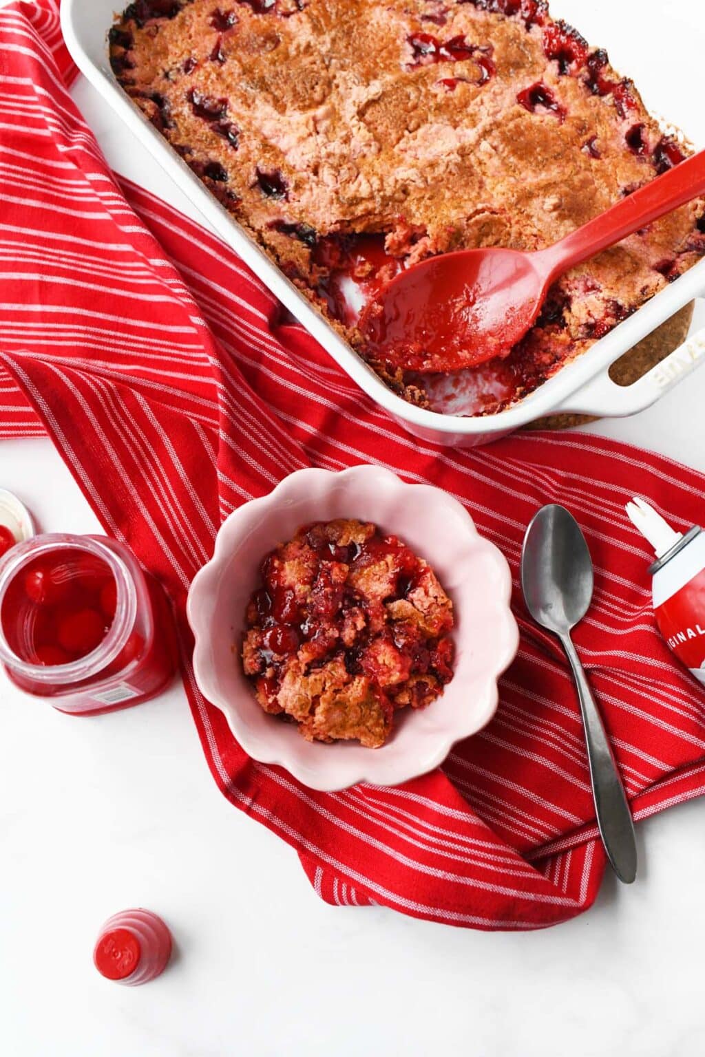 Strawberry Cherry Dump Cake - Savvy Saving Couple