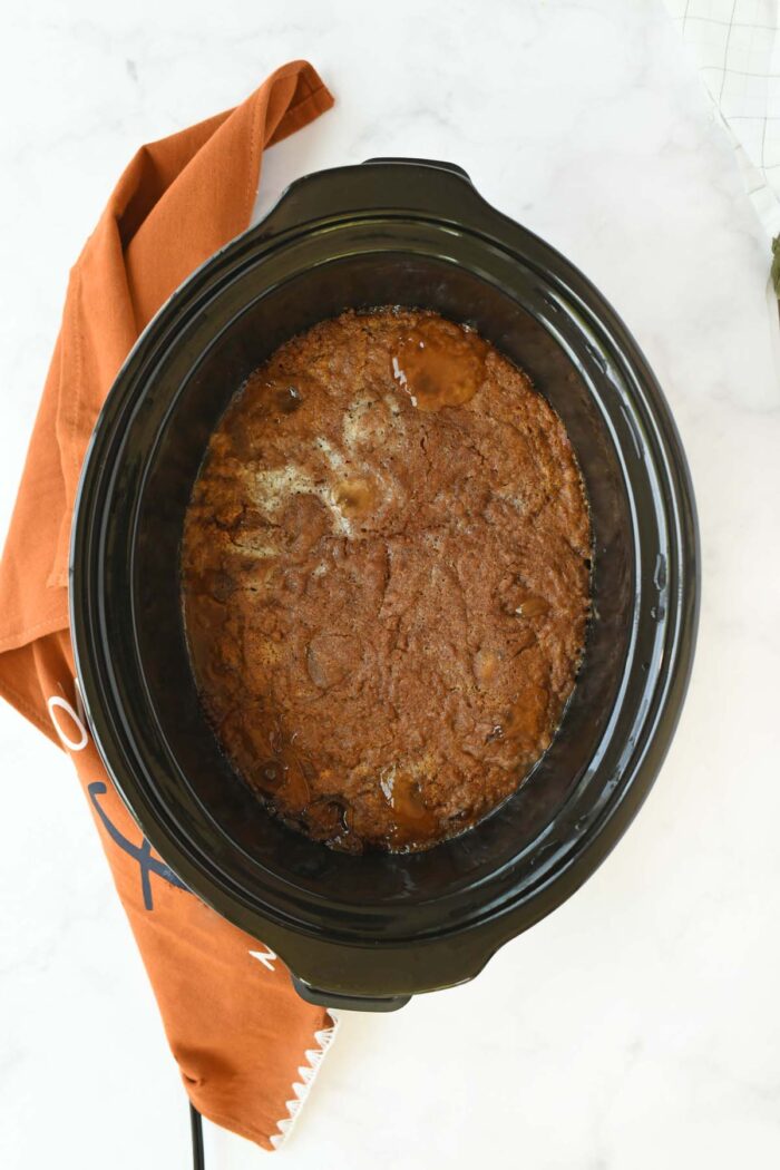 Slow Cooker Apple Spice Dump Cake - Savvy Saving Couple