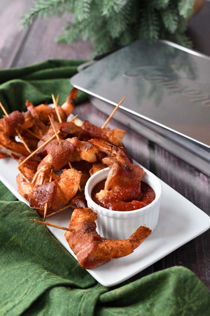 Smoked Bacon-Wrapped Shrimp Using Cameron's Stovetop Smoker - Savvy ...