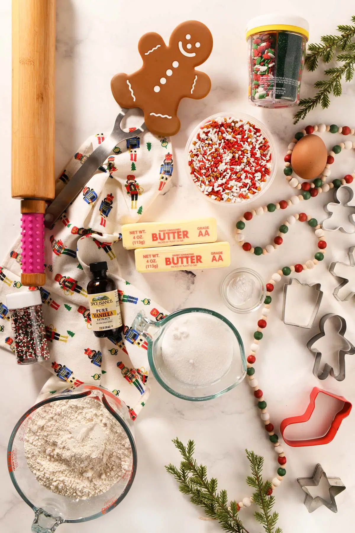 Christmas Cut Out Shortbread Sprinkle Cookies - Savvy Saving Couple